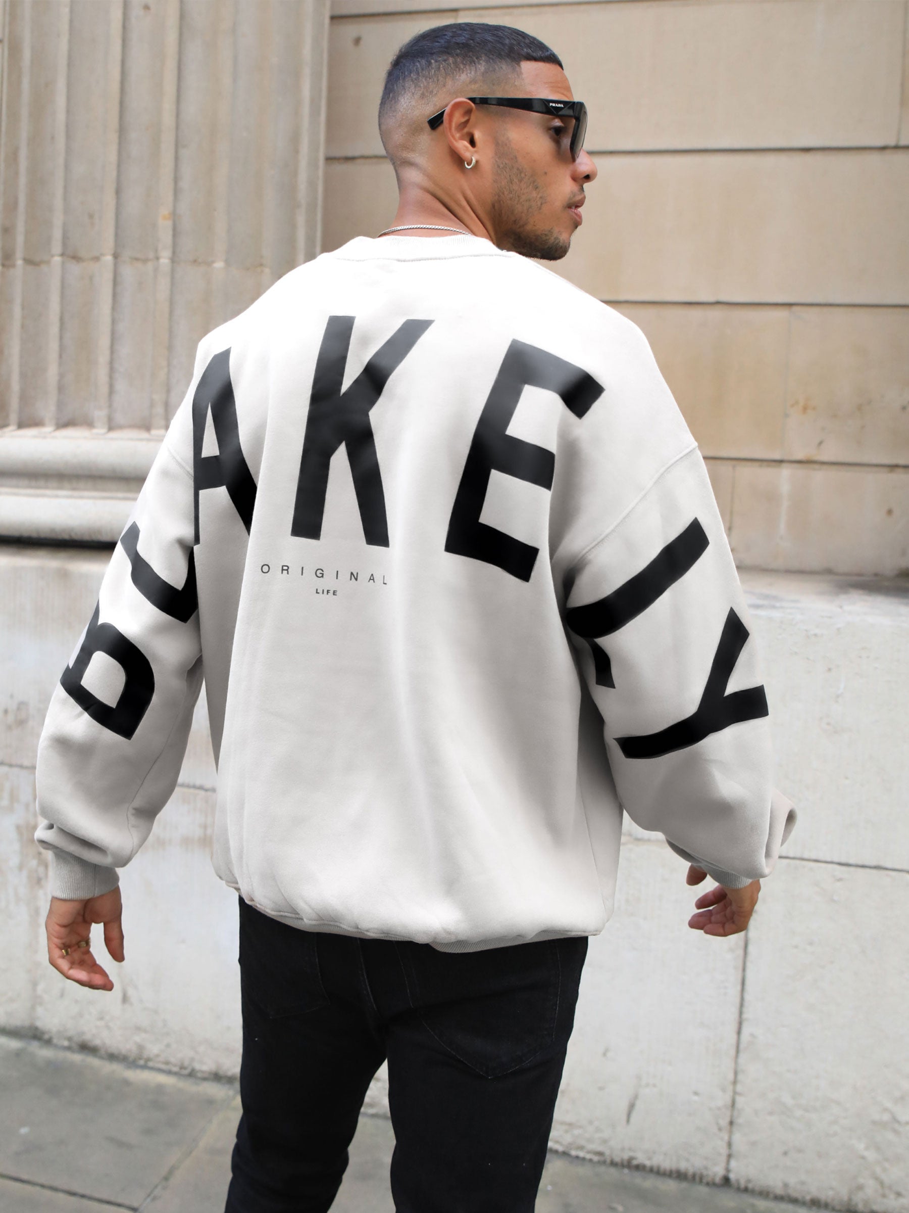 Buy Idris Oversized Mens Stone Jumper | Free delivery on orders over ...