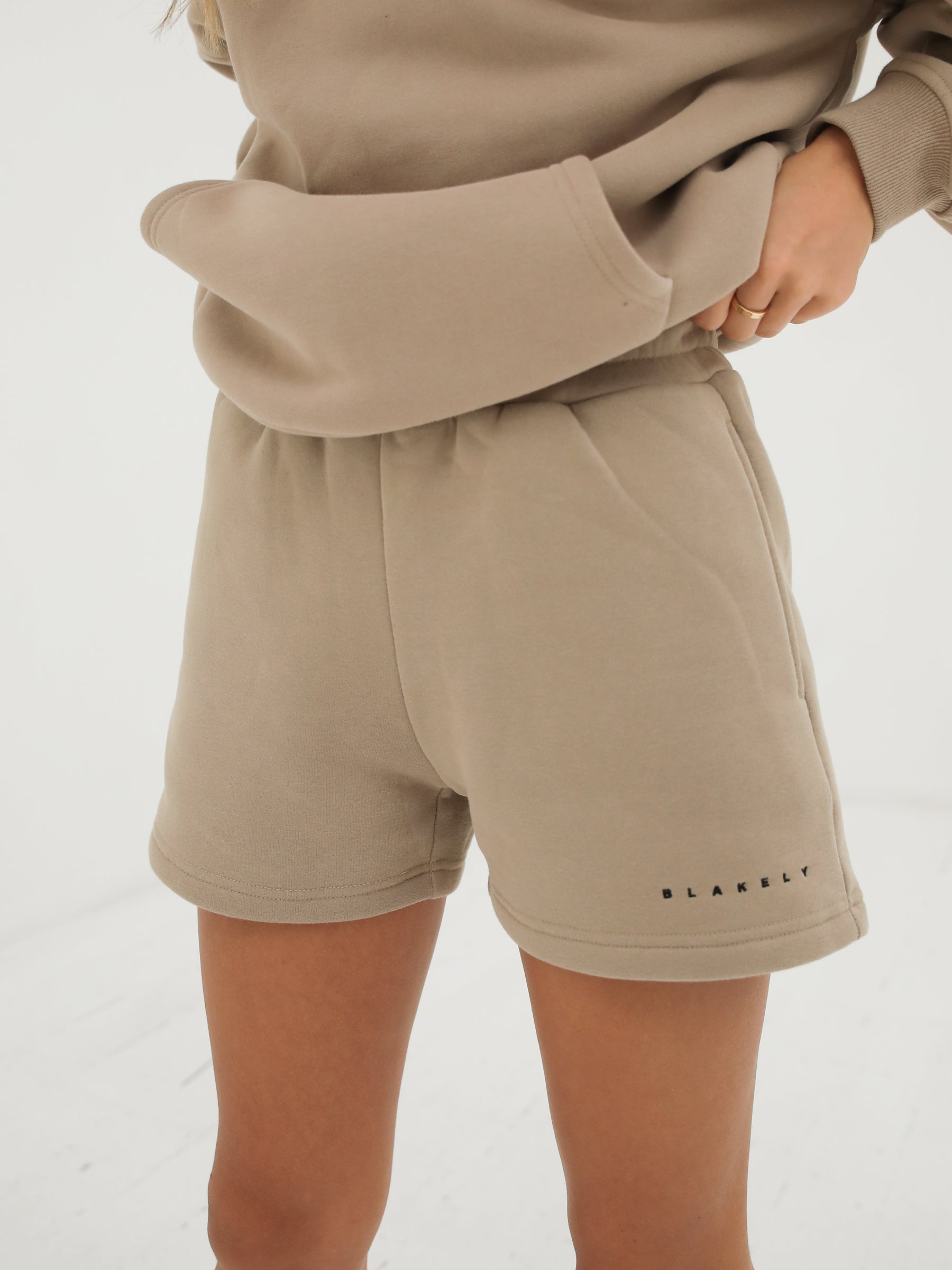 Buy Blakely Isabel Tan Jogger Shorts – Blakely Clothing US