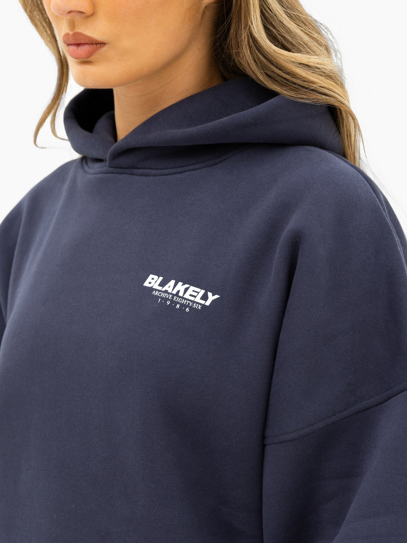 Buy Blakely Womens True Navy Jodi Oversized Hoodie | Free delivery on ...
