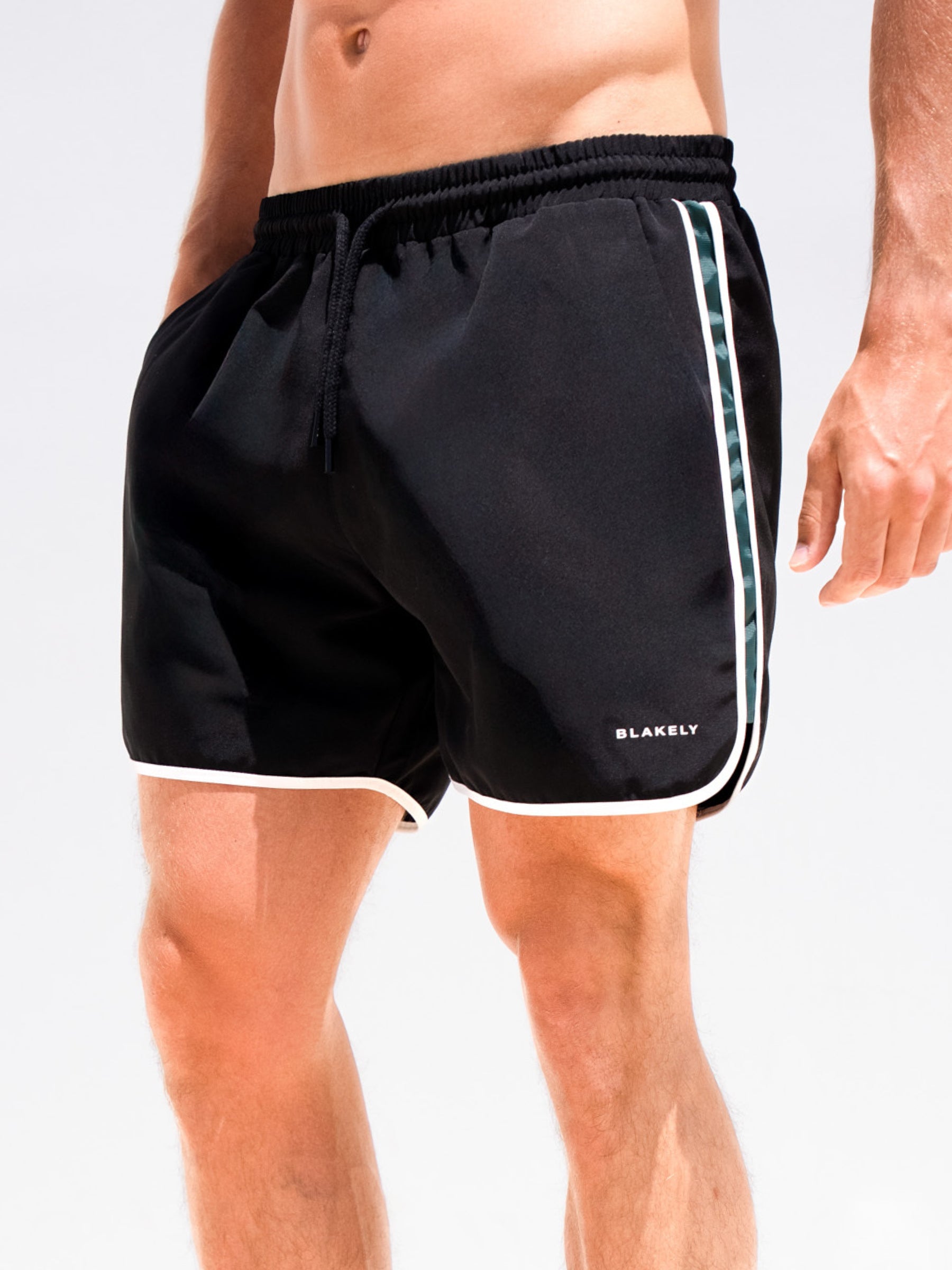 Buy Blakely Black Panel Swim Shorts | Free delivery on orders over $199 ...