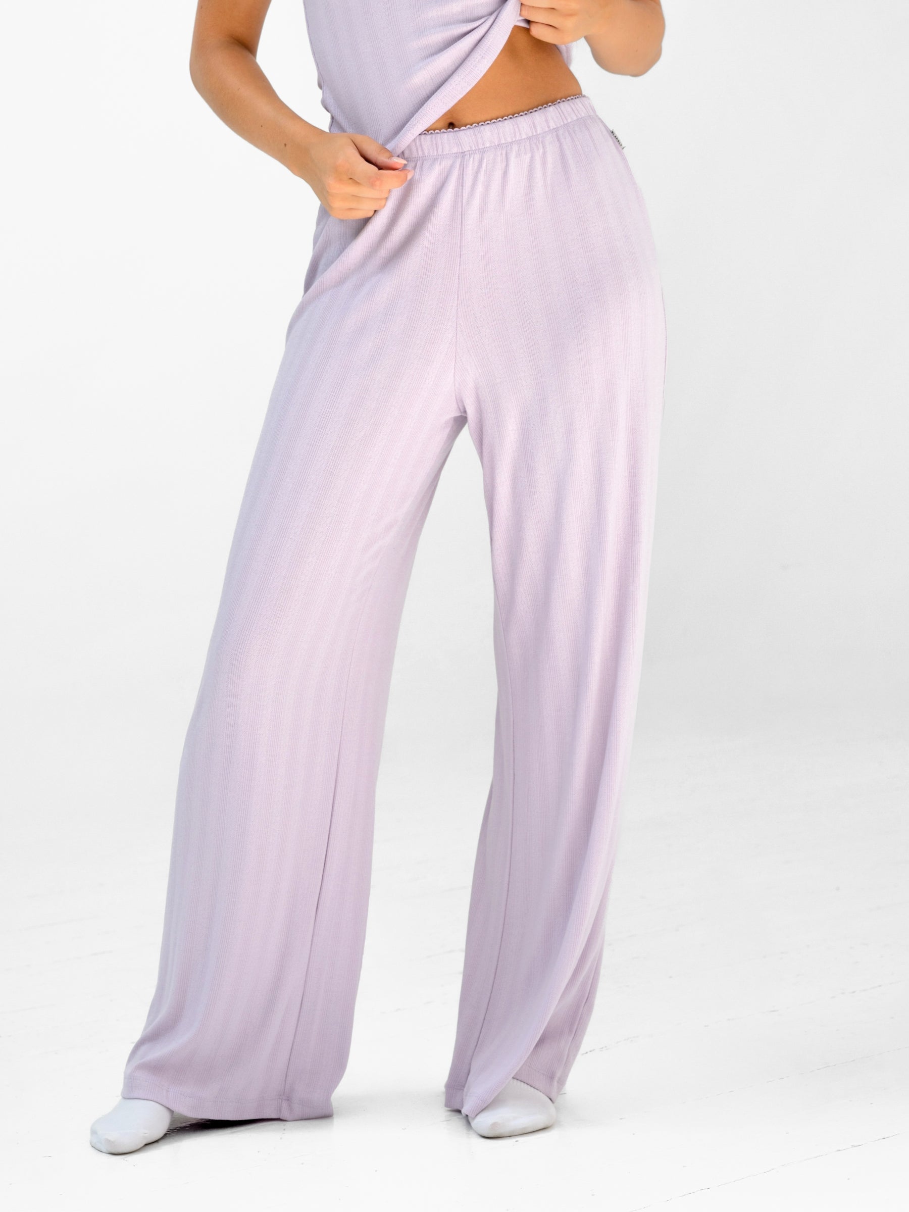 Buy Blakely Womens Pastel Purple Aria Pointelle Trousers | Free ...