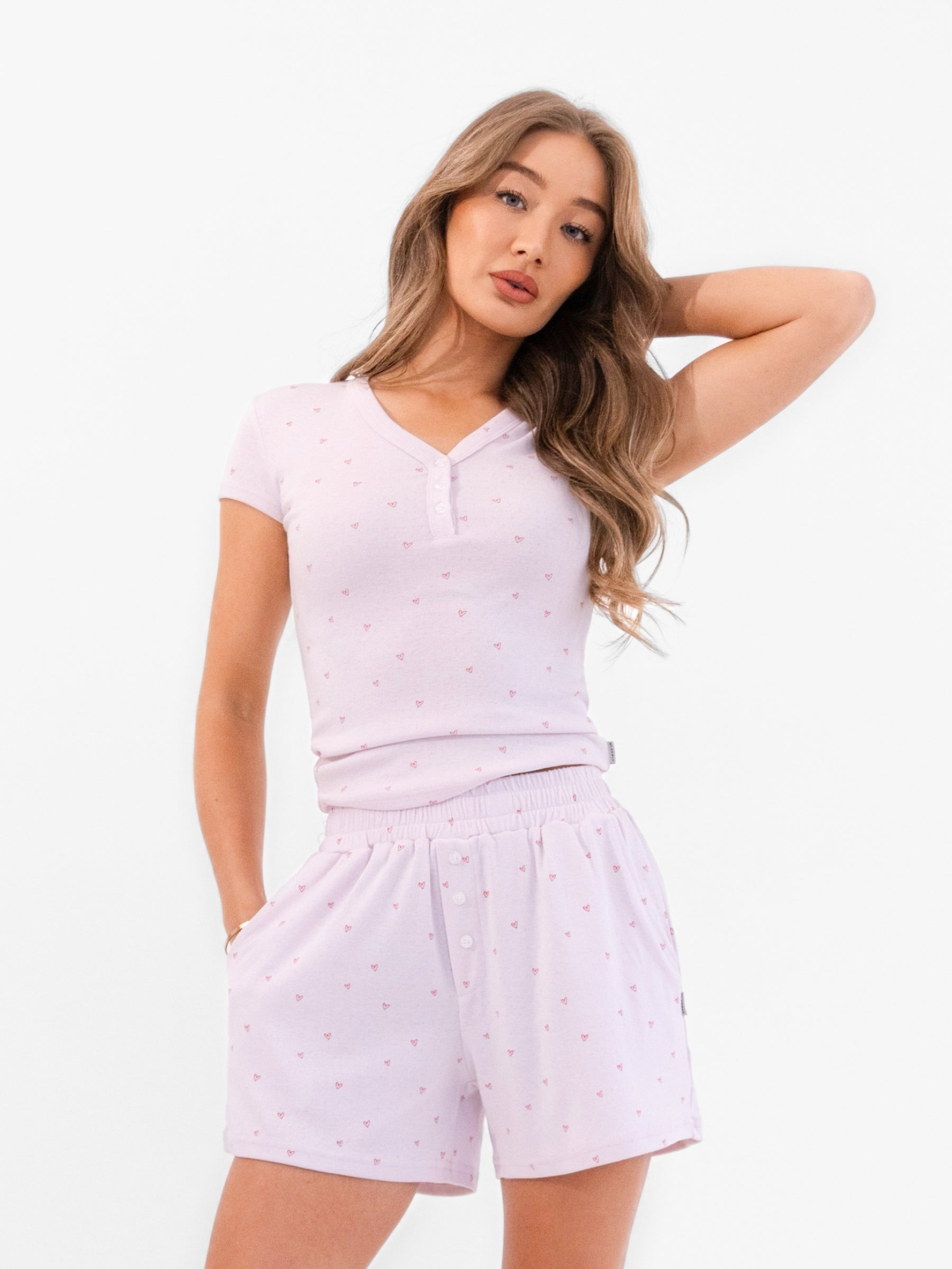 Buy Blakely Womens Heart Print Avery Pointelle Top | Free delivery on ...