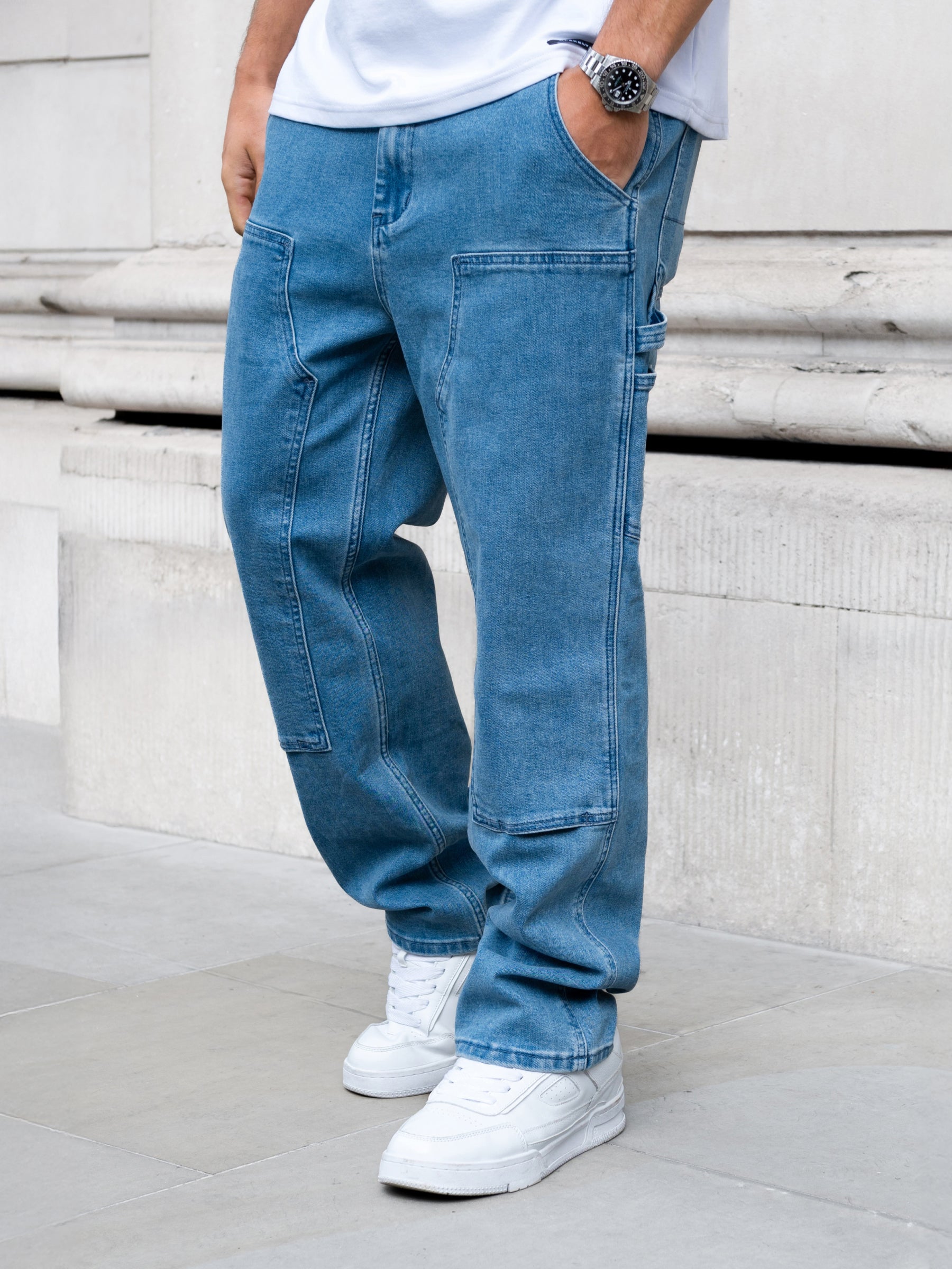 Buy Blakely Mens Olive Green Vol.21 Panel Jeans | Free delivery on ...