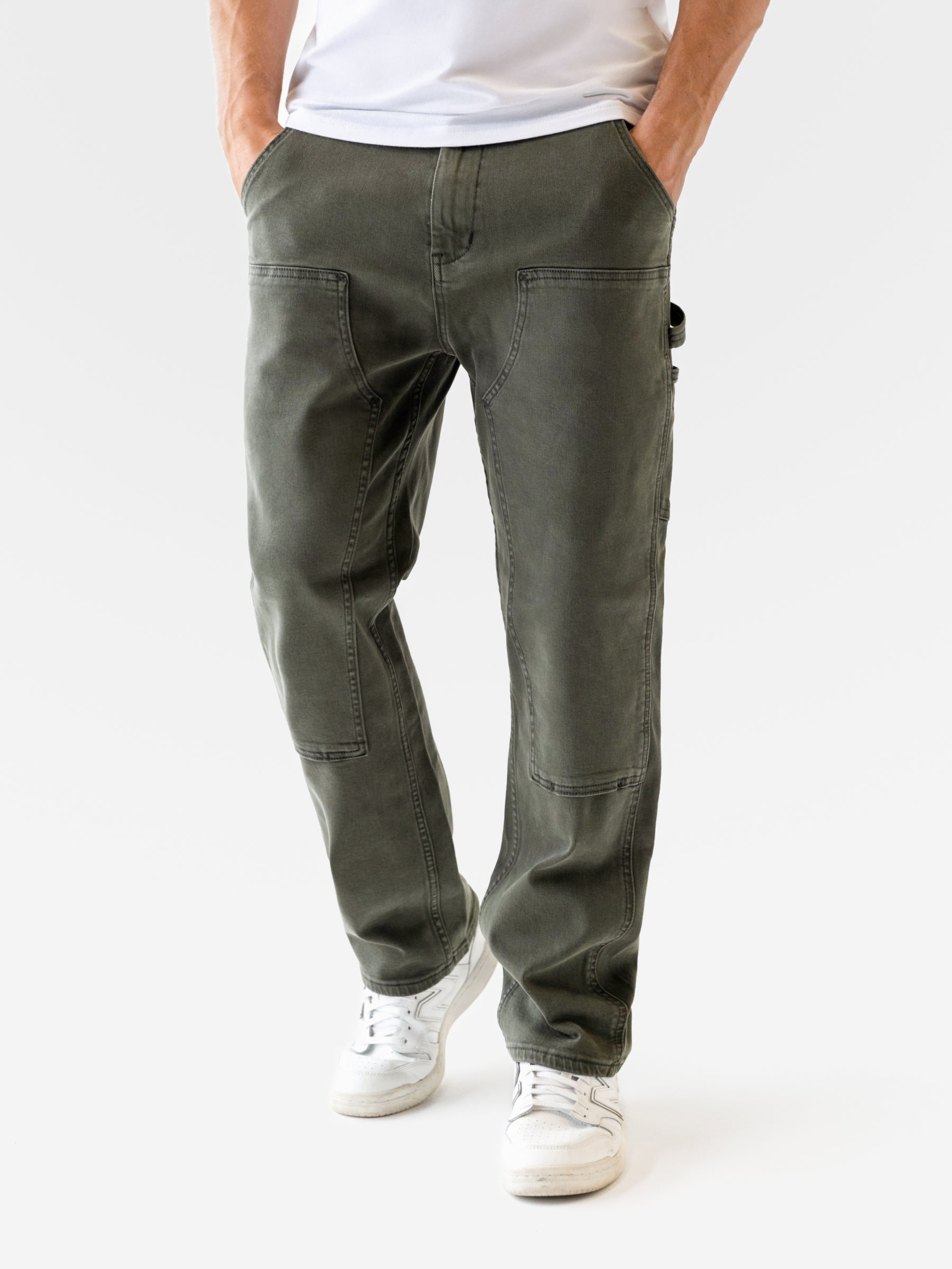 Buy Blakely Mens Olive Green Vol.21 Panel Jeans | Free delivery on ...