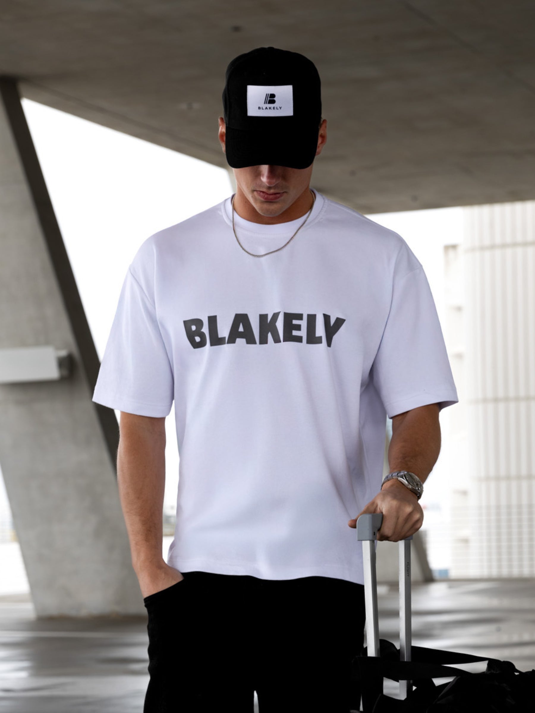 Buy Blakely White Studio Unfitted T-Shirt | Free delivery on orders ...