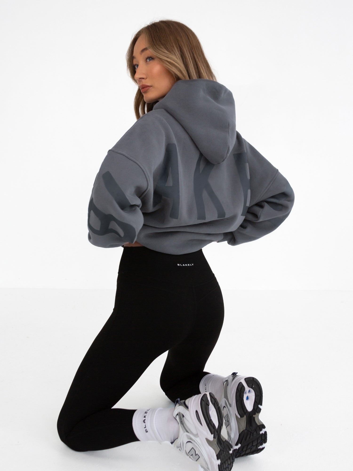 Buy Blakely Charcoal Tonal Isabel Oversized Hoodie | Free delivery on ...